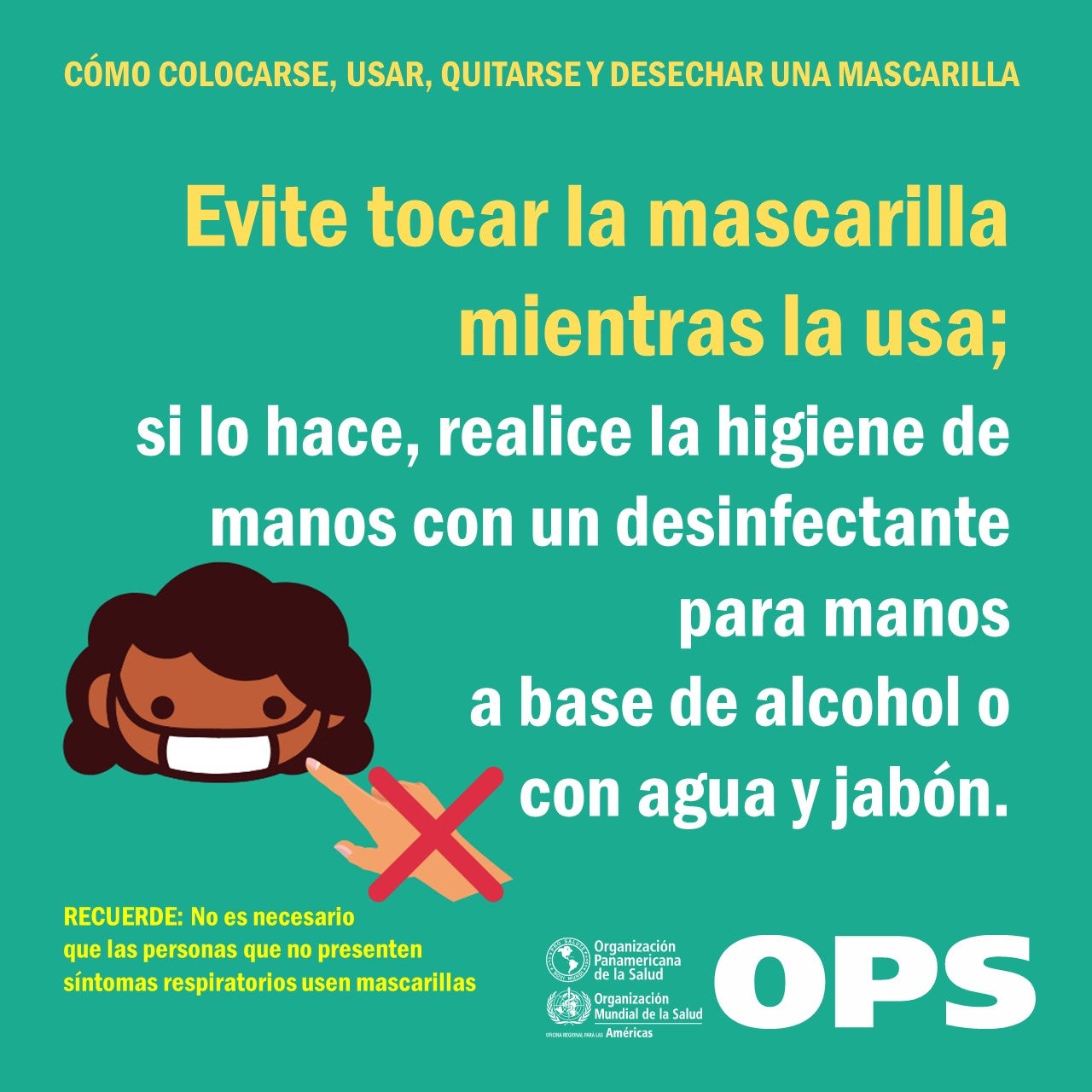 Postales de redes sociales: Uso de la mascarilla (5) - PAHO/WHO | Pan ...