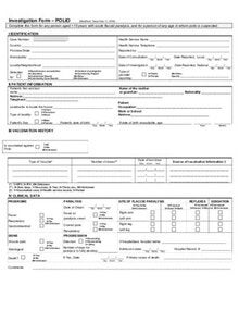 Polio Case Investigation Form - PAHO/WHO | Pan American Health Organization