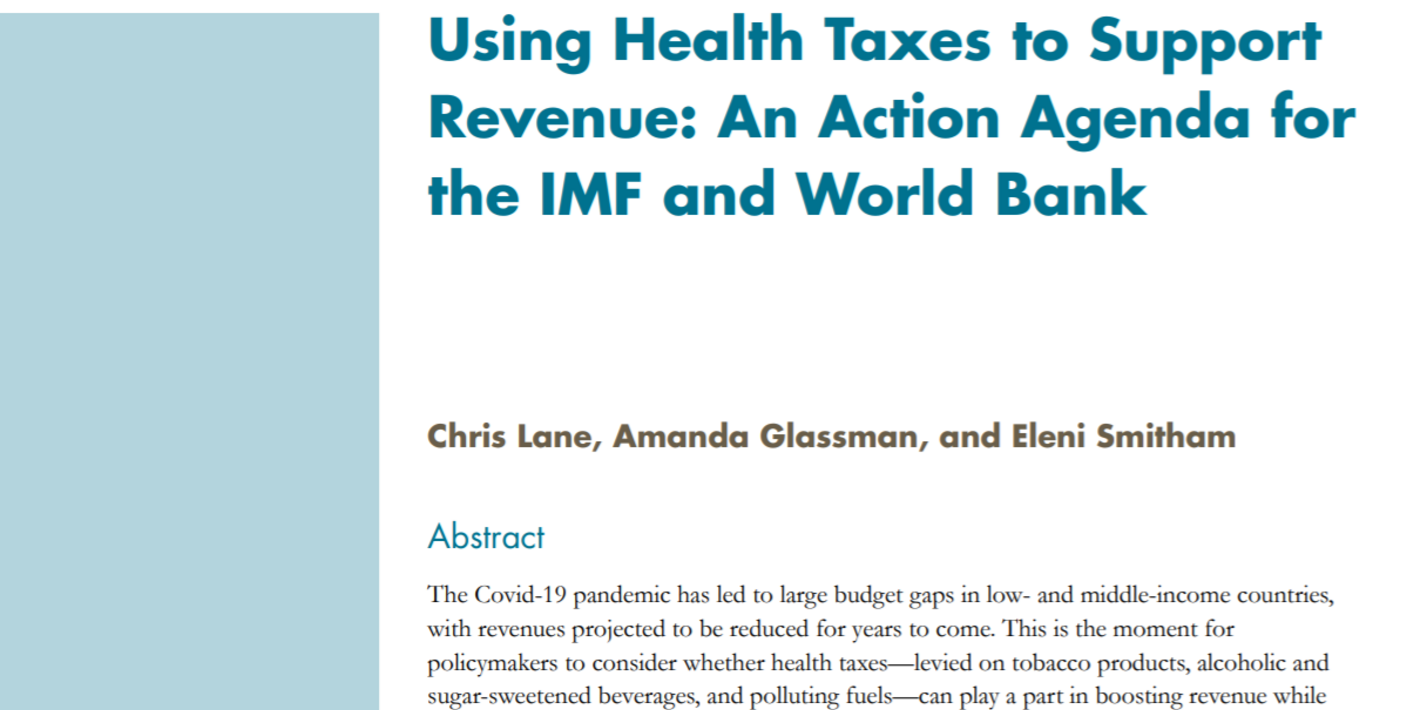 Health Taxes - PAHO/WHO | Pan American Health Organization