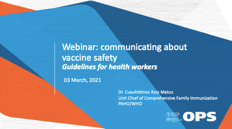 Vaccine Safety Communication: Guidelines for Health Care Workers - PAHO ...