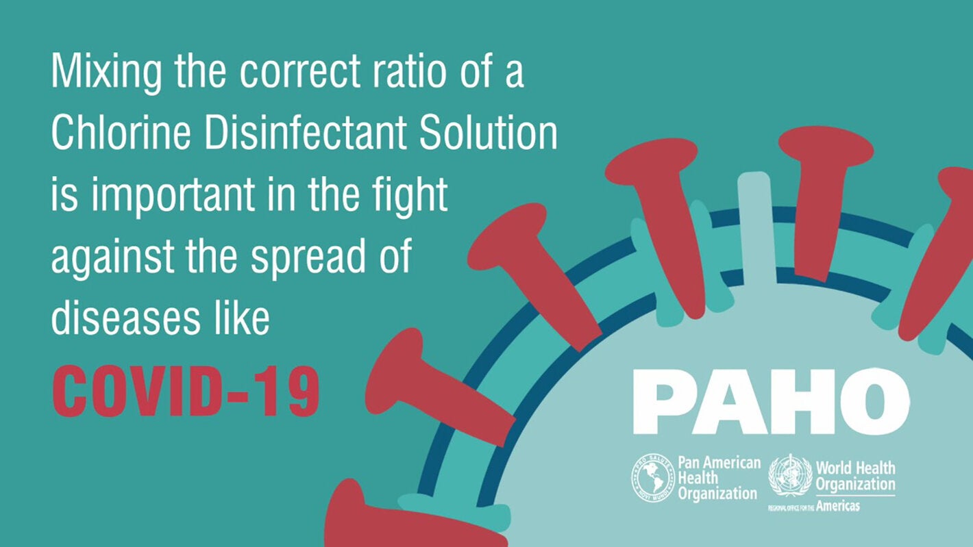 Video - Mixing a Chlorine Disinfectant Solution - PAHO/WHO | Pan ...