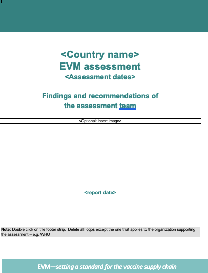 Effective Vaccine Management (EVM) Report Template - PAHO/WHO | Pan ...
