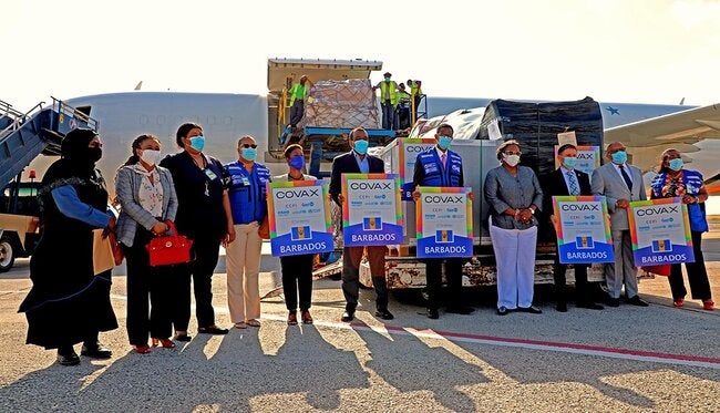 Barbados receives its second batch of COVID-19 vaccines through the ...