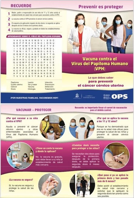 Folleto|Bifolio: Vacuna contra el Virus del Papiloma Humano (VPH) - OPS ...