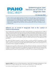 Epidemiological Alert: Rational use of COVID-19 diagnostic tests - 10 ...