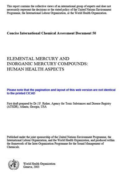 Elemental mercury and inorganic mercury compounds: Human health aspects ...