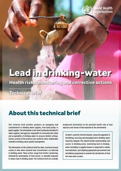 Lead in drinking-water: Health risks, monitoring and corrective actions; 2022 - PAHO/WHO | Pan ...