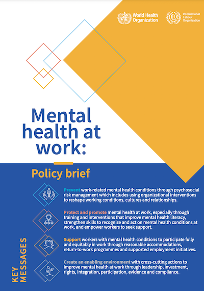 Mental health at work: policy brief - PAHO/WHO | Pan American Health ...